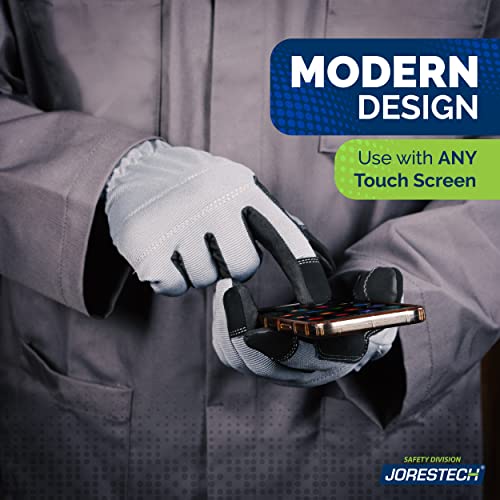 JORESTECH 3 in 1 Pack Touch Screen Technology Multipurpose Work gloves (Large, Yellow/Red/Gray)