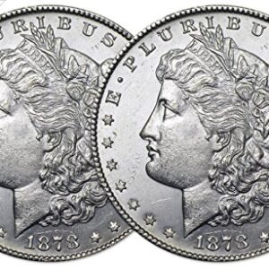 (1878-1904) Morgan Silver Dollar (BU) Two Coins Brilliant Uncirculated