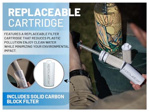 Epic Water Filters The Answer | Water Bottle Filter System Compatible with Hydro Flask/Yeti/Iron Flask/Simple Modern/Hydro Cell | USA Made Filter Removes 99.9% of Tap Water Contaminants