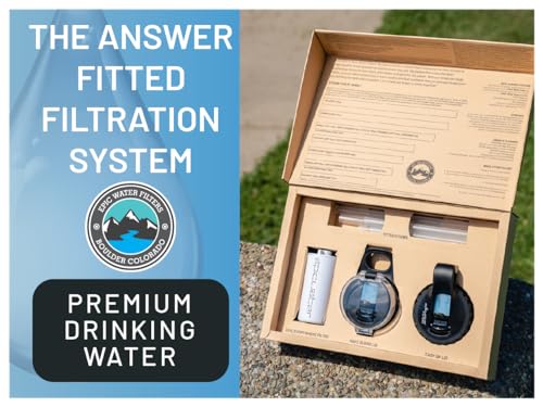 Epic Water Filters The Answer | Water Bottle Filter System Compatible with Hydro Flask/Yeti/Iron Flask/Simple Modern/Hydro Cell | USA Made Filter Removes 99.9% of Tap Water Contaminants