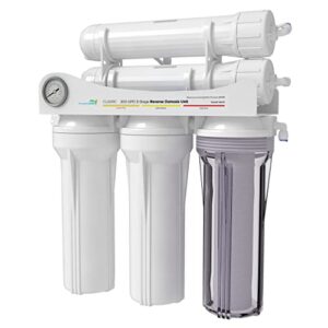 aquaticlife 5-stage 200 gpd hydroponic reverse osmosis water filtration system ro filter unit, high efficiency