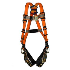 malta dynamics warthog safety harness fall protection, universal full body harness with side d-rings & tongue buckle legs, roofing harness for safety and protection - osha/ansi compliant, (xl-xxl)