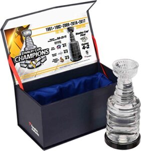 pittsburgh penguins 2017 stanley cup champions crystal stanley cup trophy - filled with ice from the 2017 stanley cup final - other game used nhl items