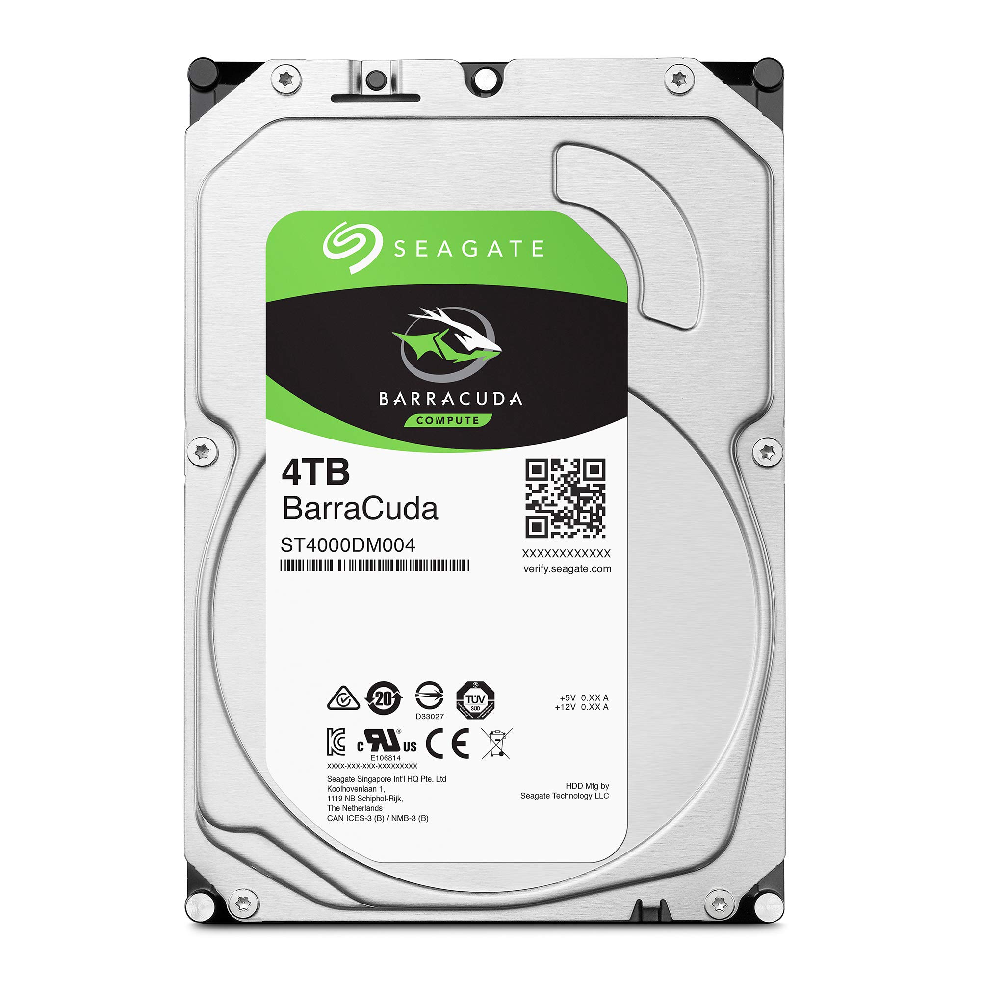 Seagate BarraCuda 4TB Internal Hard Drive HDD – 3.5 Inch Sata 6 Gb/s 5400 RPM 256MB Cache for Computer Desktop PC Laptop (ST4000DM004)