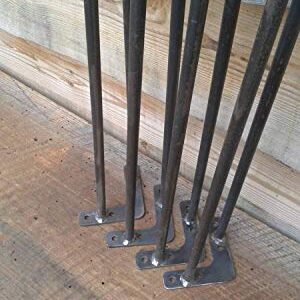 Set of 4 Raw 44 Inch Steel Hairpin Legs