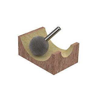 Kutzall Extreme Sphere Rotary Burr 1⁄4" Shaft, Very Coarse - Woodworking Attachment for Bosch, DeWalt, Milwaukee, Makita Tools. Abrasive Tungsten Carbide, 1" (25.4mm) Head Diameter, SX-1C