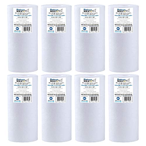 8-Pack of Baleen Filters 10" x 4.5" 1 Micron Depth Sediment Filter Cartridge Replacement for HDX SDC-45-1001, Watts FPMB-BB1-978, Pentek DGD-2501