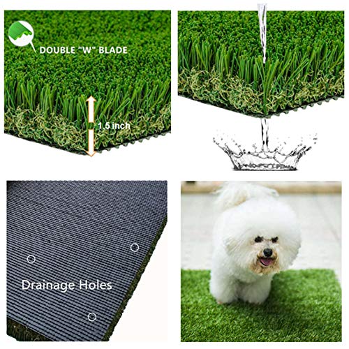 MTBRO Artificial Grass for Dogs, 40in X 28in X 1.5in Dog Potty Grass, Professional Dog Pee Grass, Outdoor Grass Pad for Dogs and Grass for Dogs Potty.