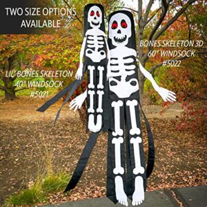 In the Breeze 5022 Buddy Windsock-Hanging Halloween Decoration, 60 Inches, Bones Skeleton