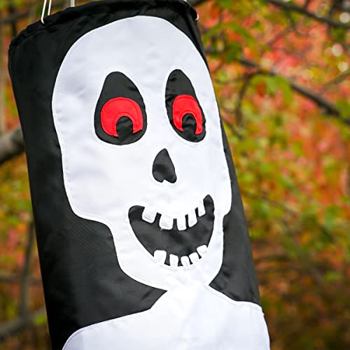 In the Breeze 5022 Buddy Windsock-Hanging Halloween Decoration, 60 Inches, Bones Skeleton