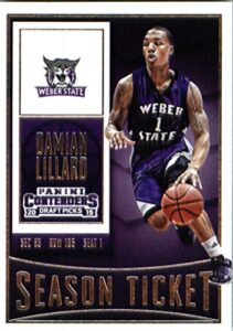 2015-16 panini contenders draft picks #20 damian lillard basketball card