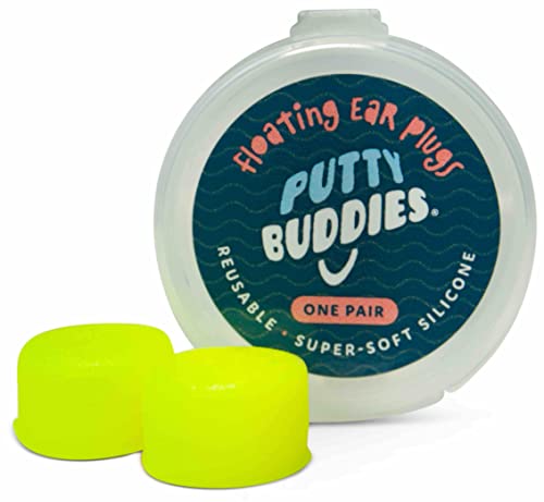 PUTTY BUDDIES Floating Earplugs 10-Pair Pack - Soft Silicone Ear Plugs for Swimming & Bathing - Invented by Physician - Keep Water Out - Premium Swimming Earplugs - Doctor Recommended (Assorted)