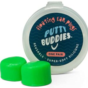 PUTTY BUDDIES Floating Earplugs 10-Pair Pack - Soft Silicone Ear Plugs for Swimming & Bathing - Invented by Physician - Keep Water Out - Premium Swimming Earplugs - Doctor Recommended (Assorted)