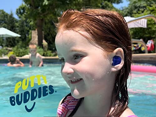 PUTTY BUDDIES Floating Earplugs 10-Pair Pack - Soft Silicone Ear Plugs for Swimming & Bathing - Invented by Physician - Keep Water Out - Premium Swimming Earplugs - Doctor Recommended (Assorted)