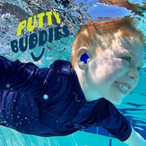 PUTTY BUDDIES Floating Earplugs 10-Pair Pack - Soft Silicone Ear Plugs for Swimming & Bathing - Invented by Physician - Keep Water Out - Premium Swimming Earplugs - Doctor Recommended (Assorted)