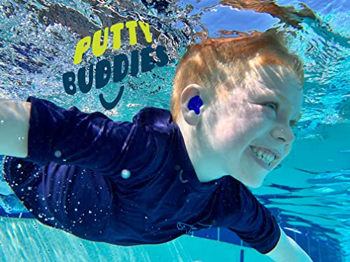 PUTTY BUDDIES Floating Earplugs 10-Pair Pack - Soft Silicone Ear Plugs for Swimming & Bathing - Invented by Physician - Keep Water Out - Premium Swimming Earplugs - Doctor Recommended (Assorted)