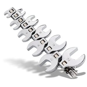 crows foot wrench set (metric) easily access hard-to-reach areas, ideal for tight spaces, great for automotive repair work - includes sizes: from 10mm to 24mm - 10-piece kit with clip-on organizer