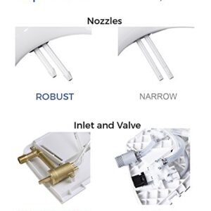 Alpha ONE V2 Bidet Seat - IMPROVED COLOR - Elongated - Non-Electric Dual Nozzles - Ultra Low Profile - Powerful Spray - EZ 1 Lever Control - Brass Valve and Fittings - LED Nightlight