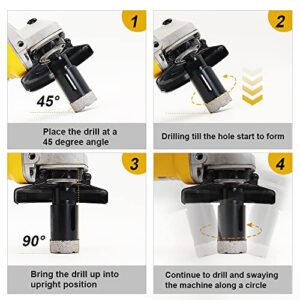 SHDIATOOL Diamond Core Drill Bits 1-3/8 Inch for Porcelain Ceramic Tile Marble Brick Vacuum Brazed Hole Saw 35mm