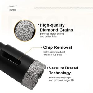 SHDIATOOL Diamond Core Drill Bits 1-3/8 Inch for Porcelain Ceramic Tile Marble Brick Vacuum Brazed Hole Saw 35mm