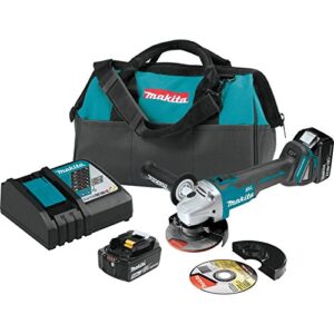 makita xag04t 18v lxt bl 4-1/2"/ 5" cut-off/angle grinder kit