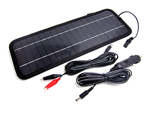 New NUZAMAS Poartable 4.5W Solar Panel Charger Power Car Battery 12V Recharge Outdoor Camping Travel Power Source