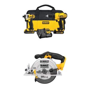 dewalt dck240c2 20v lithium drill driver/impact combo kit (1.3ah) with 20v max circular saw