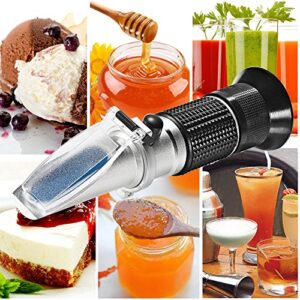 0-90% Brix Meter Refractometer,V-Resourcing Portable Hand Held Sugar Content Measurement for Sugar, Food, Fruit, Beverages Honey