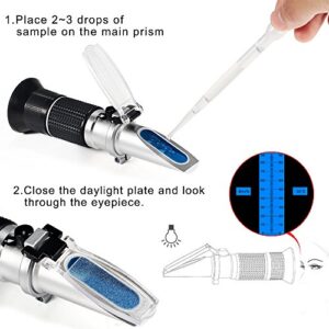 0-90% Brix Meter Refractometer,V-Resourcing Portable Hand Held Sugar Content Measurement for Sugar, Food, Fruit, Beverages Honey