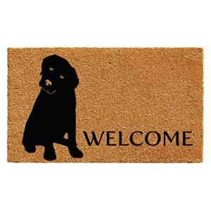 calloway mills 102961729 labrador doormat, 17" x 29", natural/black