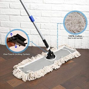 JINCLEAN 2 Pack of 24 Cotton Refills for Industrial Class Floor Dust mop Series Can be fit with Others