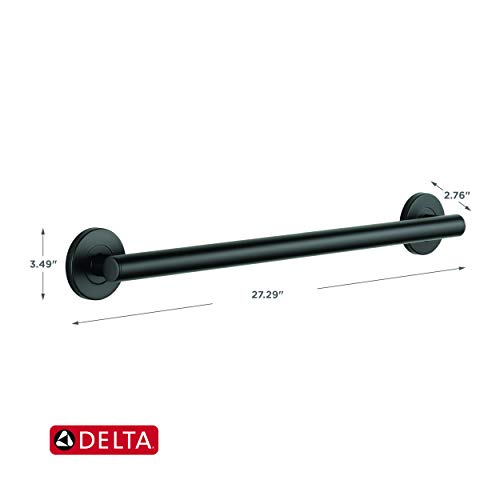 Delta Faucet 41824-BL Contemporary Decorative ADA Grab Bar, 24", Matte Black