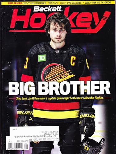 NEWEST GUIDE: Beckett Hockey Card Monthly Price Guide (December 1, 2023 release/Q. Hughes cover)