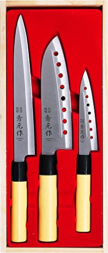 Sumikama Co., Ltd. Hidemoto’s Work Japanese Knife 3-Piece Set SP003【Import from Japan】