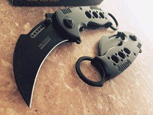 tac-force spring assisted g'store opening knives black karambit claw rescue pocket knife 6 product ratings