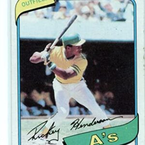 1980 Topps #482 Rickey Henderson RC - Oakland Athletics UER MLB Baseball Card (RC - Rookie Card) NM-MT