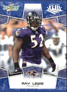 2008 score super bowl xliii blue #27 ray lewis - football card