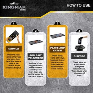 Kingman Prime Rat Mouse Rodent Pest Glue Trap (Large Size) Tray Heavy Duty (1 Pack/ 2 Traps) with Connectors