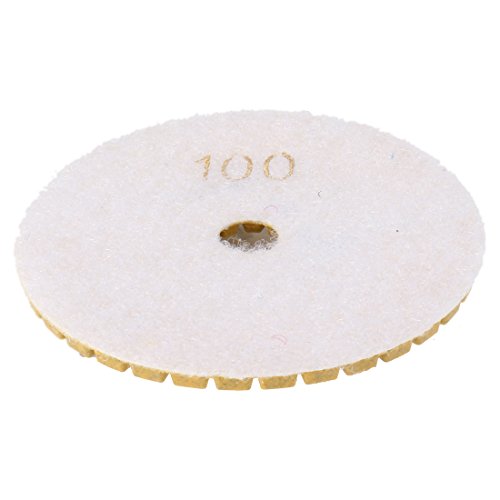 uxcell 3-inch Diamond Wet Polishing Pad Grit 100 10pcs for Granite Concrete Marble