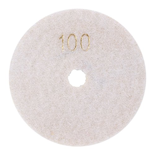 uxcell 3-inch Diamond Wet Polishing Pad Grit 100 10pcs for Granite Concrete Marble