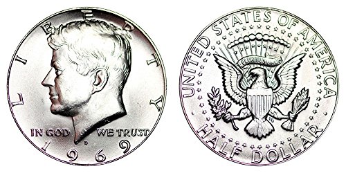 1969 D Kennedy Half Dollar 40% Silver 1/2 Brilliant Uncirculated