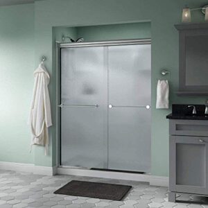 delta shower doors sd3172271 trinsic semi-frameless traditional sliding shower door 60in.x70in, chrome track