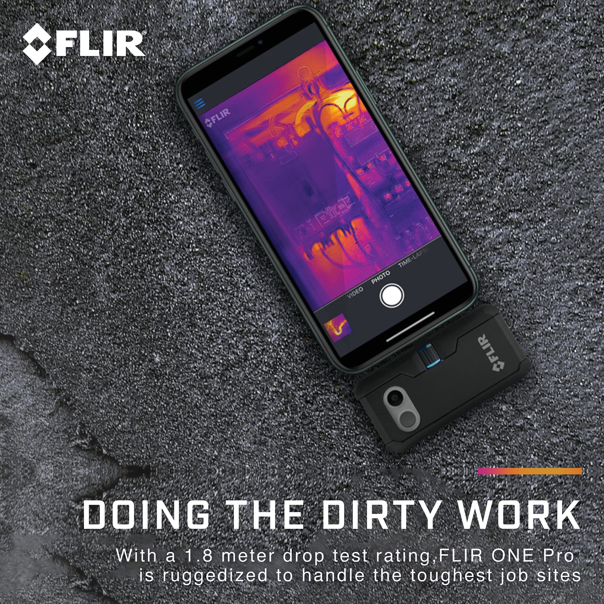 FLIR ONE Pro - iOS - Professional Grade Thermal Camera for Smartphones - with VividIR and MSX Image Enhancement Technology