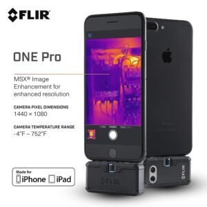 FLIR ONE Pro - iOS - Professional Grade Thermal Camera for Smartphones - with VividIR and MSX Image Enhancement Technology