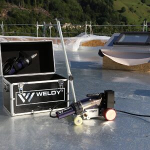 WELDY 230V RW3400 Plastic Roofing Hot Air Welder 40mm Width Nozzle for Roof Welding with Free Overlap Heat Gun Kit