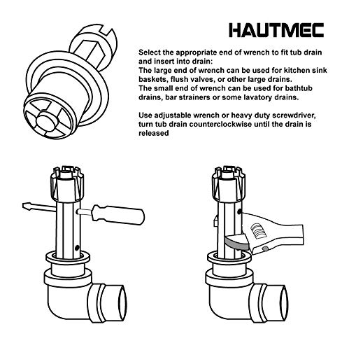 HAUTMEC Tub Drain Remover Wrench PL0030