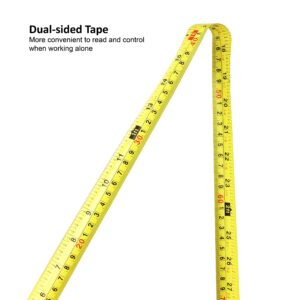 MulWark 26ft Measuring Tape Measure by Imperial Inch Metric Scale with Both-Side Metal Blade,Magnetic Tip Hook and Shock Absorbent Case-for Construction,Contractor,Carpenter,Architect,Woodworking