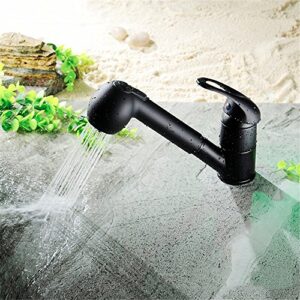 Weirun Bathroom Kitchen Sink Pull Down Faucet Pull-Out Spray Head Universal Replacement Part, Black Oil Rubbed Bronze