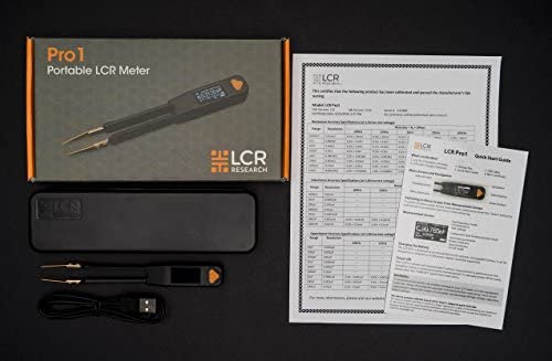 LCR Research Pro1 Plus - 100KHz LCR Meter with 0.1% Accuracy/LED Tester/ESR Meter/Smart SMD Tweezers