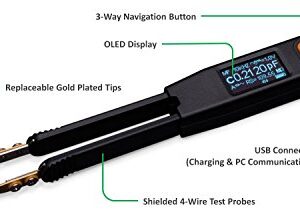 LCR Research Pro1 Plus - 100KHz LCR Meter with 0.1% Accuracy/LED Tester/ESR Meter/Smart SMD Tweezers